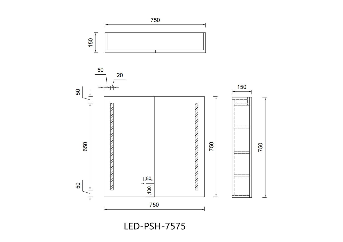 Brighton Collection LED Shaving Cabinet |Sunny – Hera Bathware