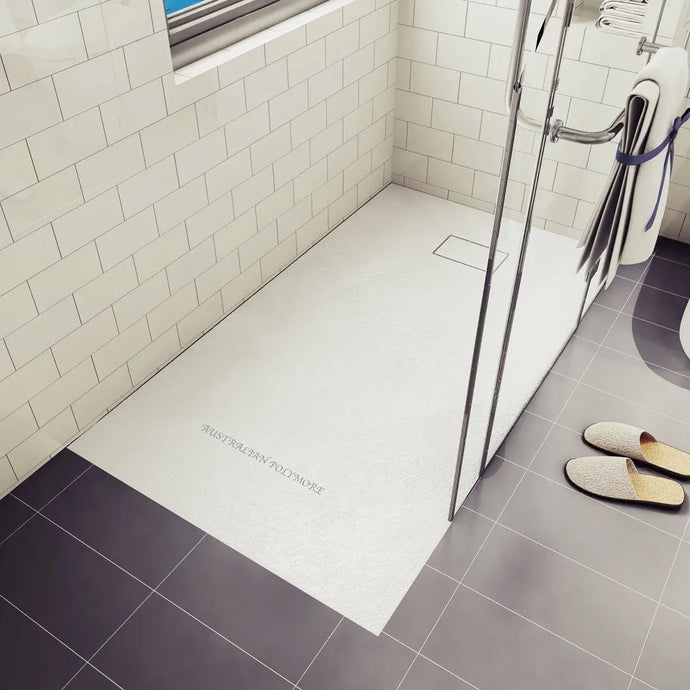 Polymore | Shower Base | Slate Finished White GT15090 | Hera Bathware